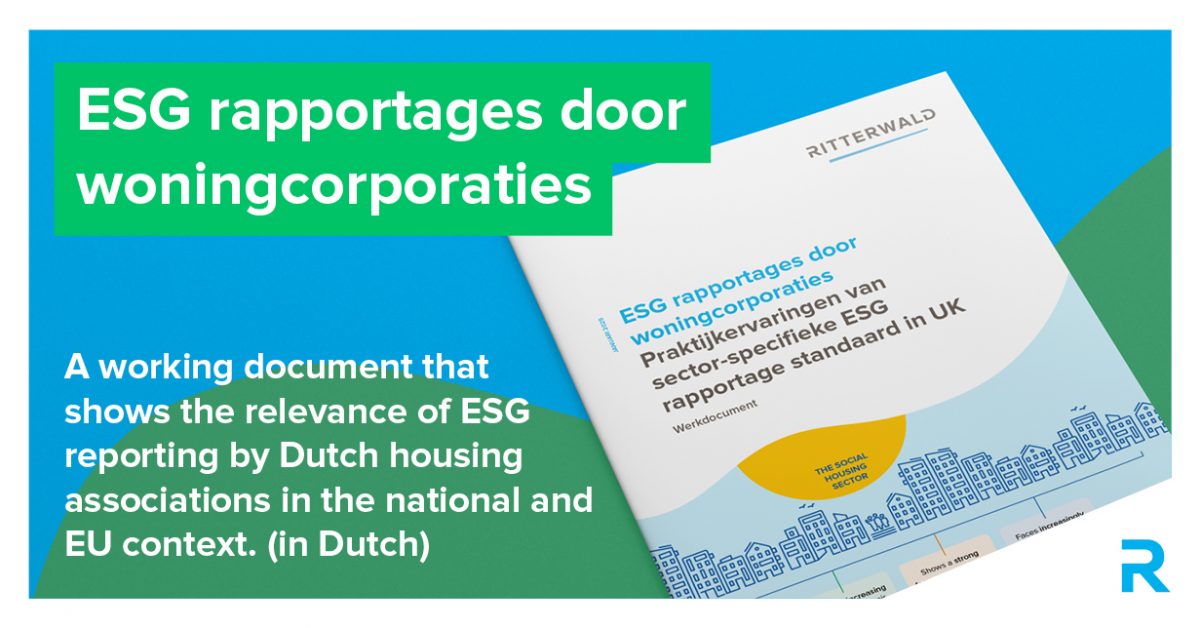 ESG rapportages door woningcorporaties | RITTERWALD Unternehmensberatung